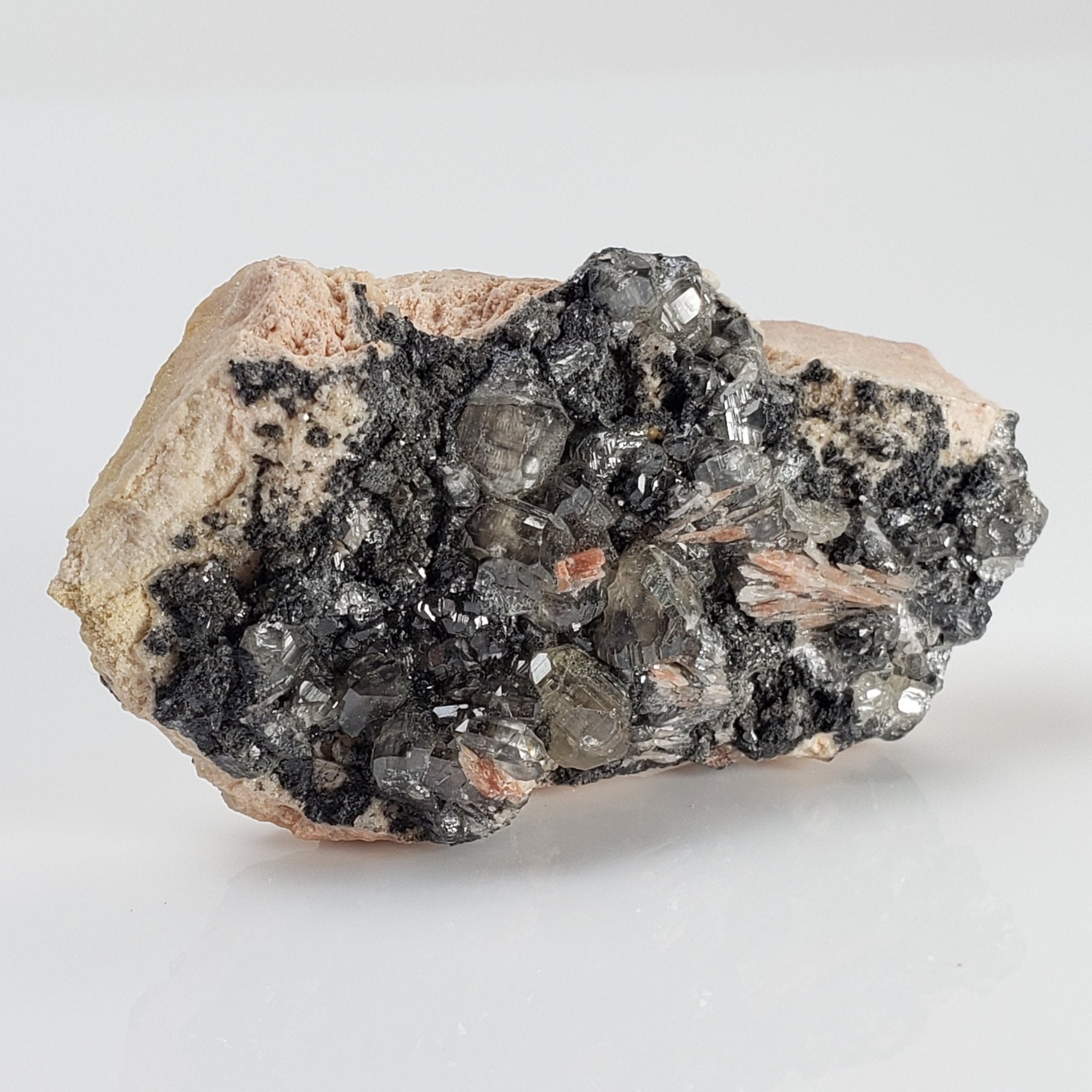 Cerussite and Barite on Galena Matrix | 35 gr | Morocco
