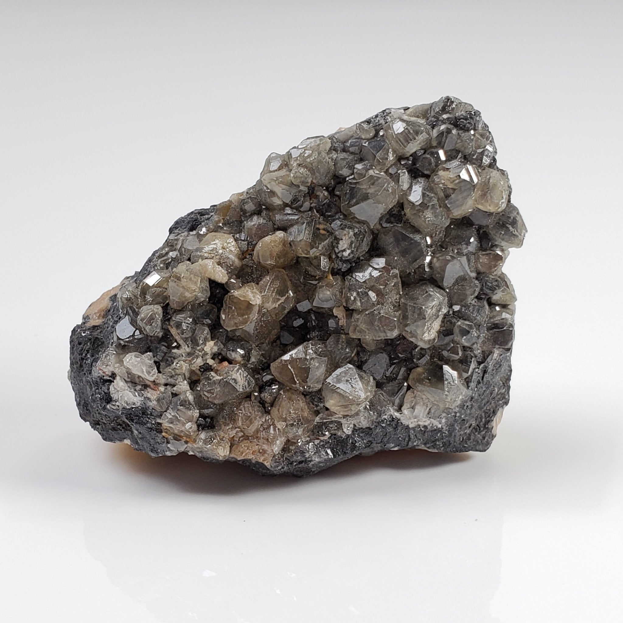 Cerussite and Pink Barite on Galena Matrix | 85 gr | Morocco