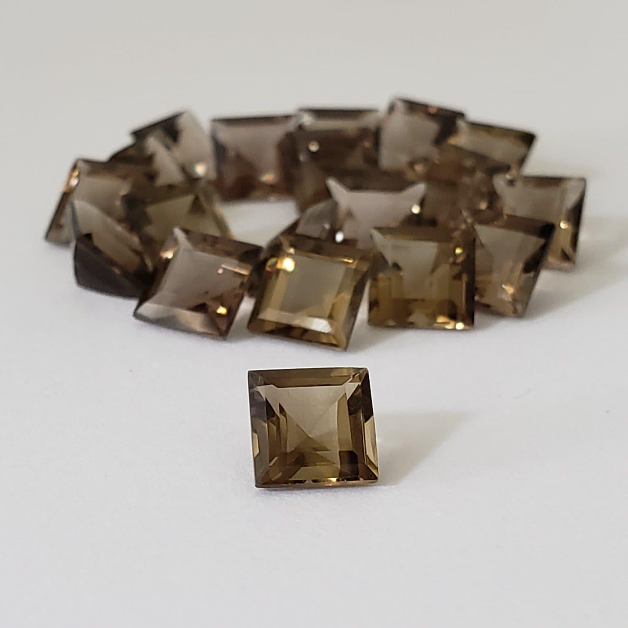 Smoky Quartz | Square Cut | 6 mm