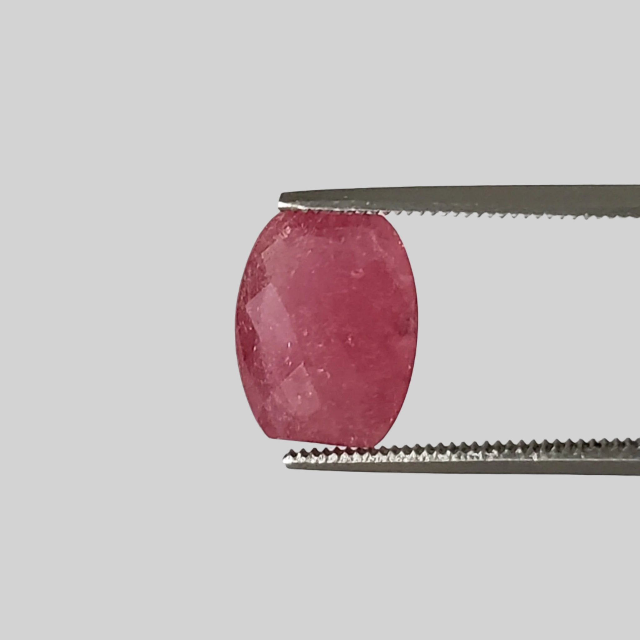 Ruby | Barrel Cut Checkerboard | Red | 10.7x8.7mm | SO24