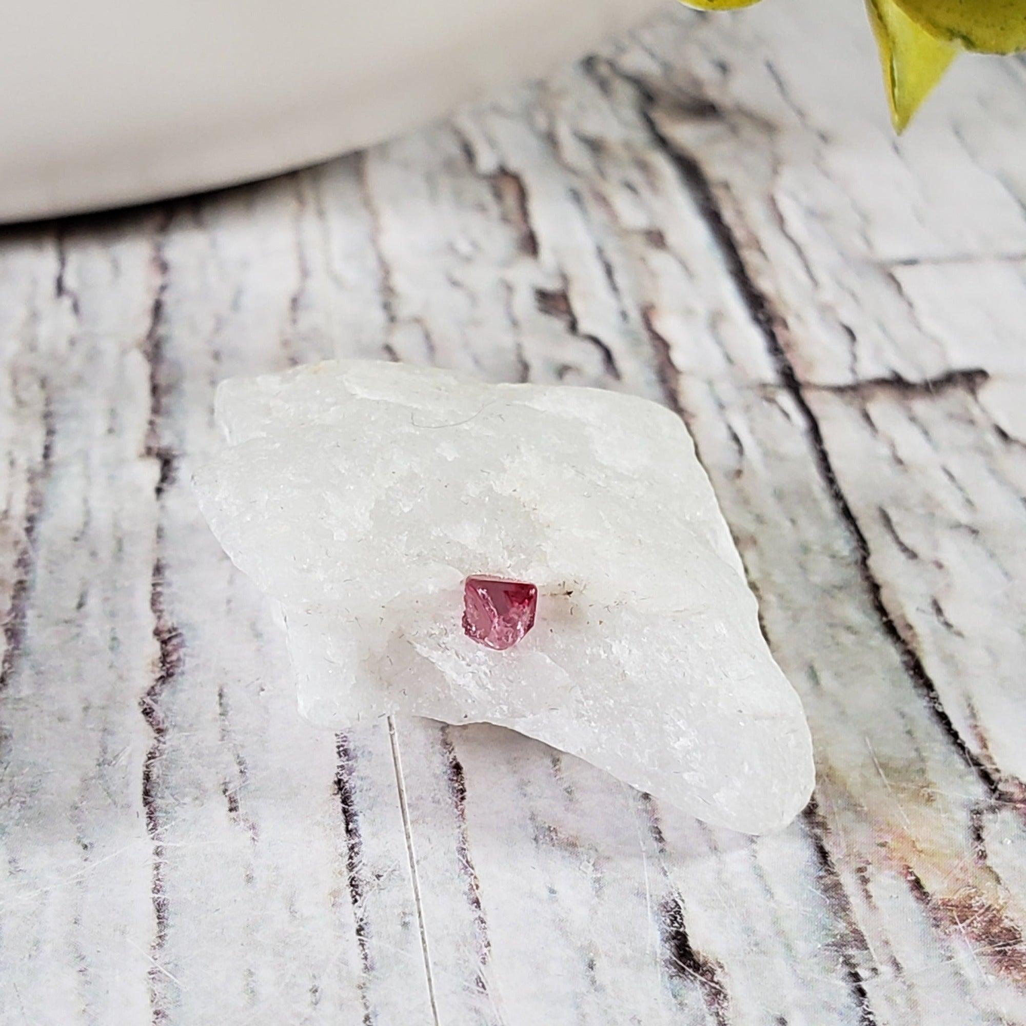 Spinel Crystal in Marble Host | Red Spinel | 12.4 gr, 61.9 ct | Mogok ...